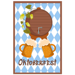 Oktoberfest Festive German Banner Sticker