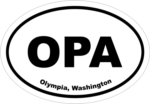 Olympia, Washington Oval Stickers
