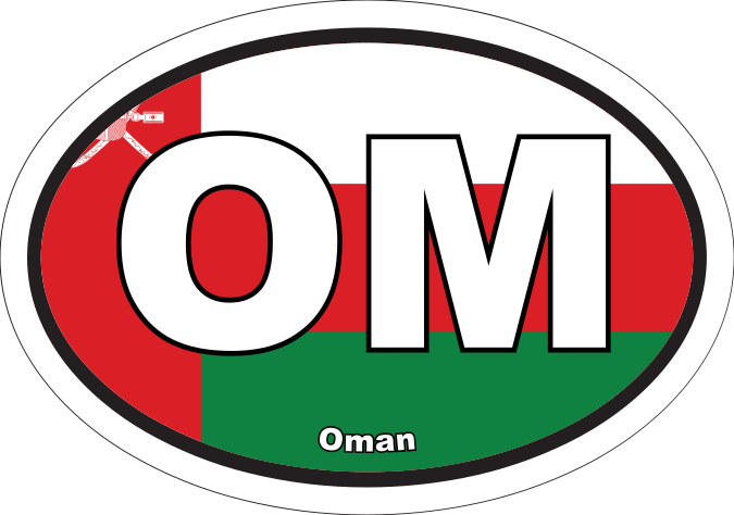 Oman Flag Oval Sticker