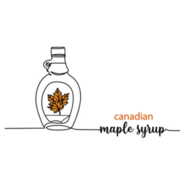 One Line Canadian Maple Syrup Lettering Sticker
