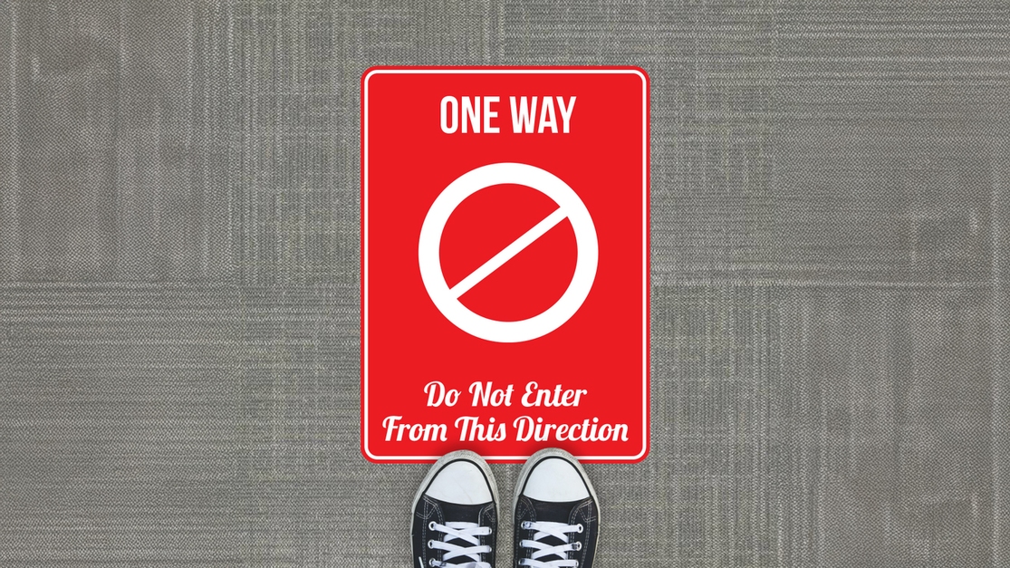 Custom One Way Exit Floor Sticker Sign | Car Stickers