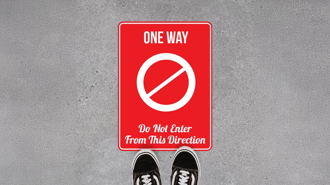 Custom One Way Exit Floor Sticker Sign | Car Stickers