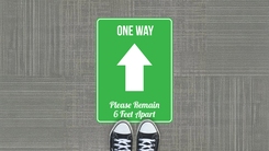 Direct Foot Traffic With These Custom One-Way Floor Stickers!