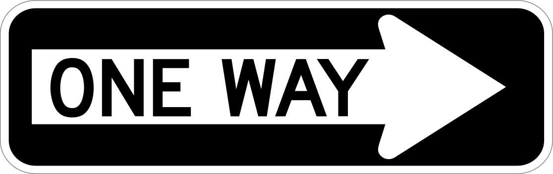 One Way, Right Arrow Sticker - 50+ Color Options!