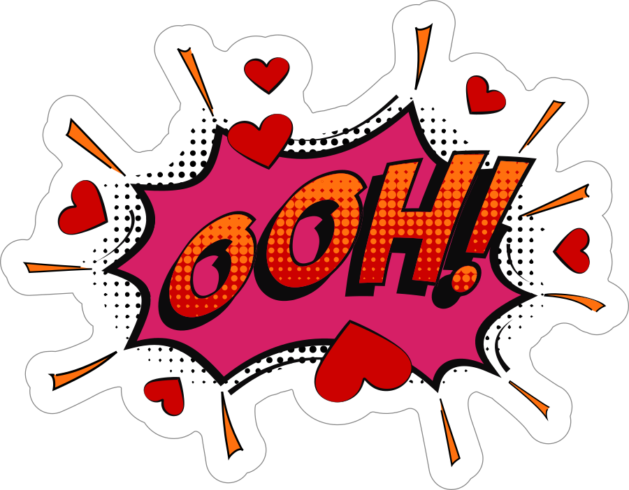 Ooh Comic Sticker Shipped Fast & Free!