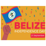 Orange Belize Independence Sticker