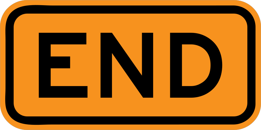 Orange End Sticker Shipped Fast & Free!