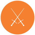 Orange Fencing Sticker