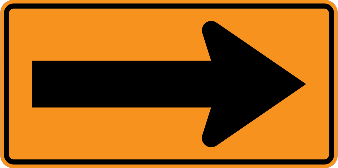 Vibrant, High-Quality Orange Right Arrow Stickers