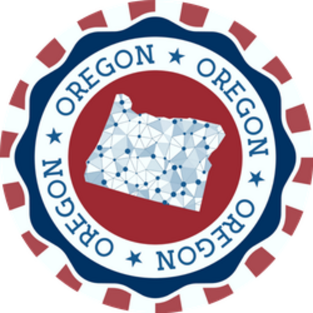 Oregon Badge USA Map Illustration Sticker