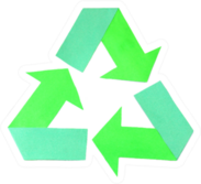 Origami Paper Art Of Recycling Symbol Sticker