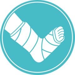 Orthopedic Plaster Cast Circle Sticker