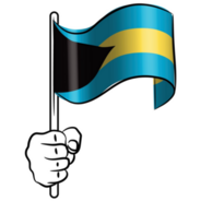 Outline Bahama Flag Sticker
