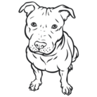Outline Pit Bull Sticker