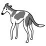Outlined Whippet Sticker