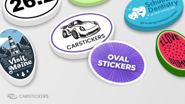 Custom Oval Stickers | Free Shipping