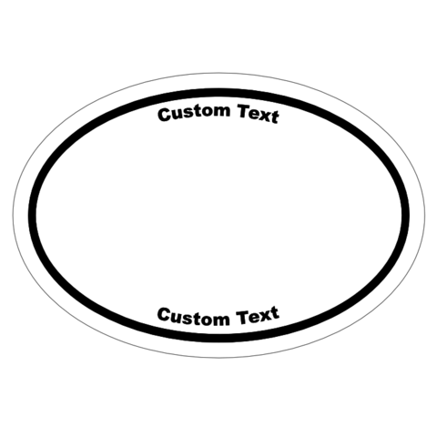 Oval Sticker with Clipart