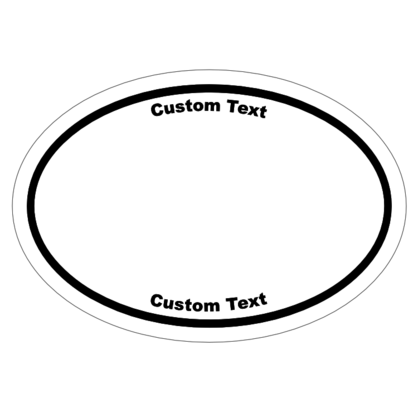 Oval Sticker with Clipart