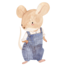Overalls On Mouse Sticker