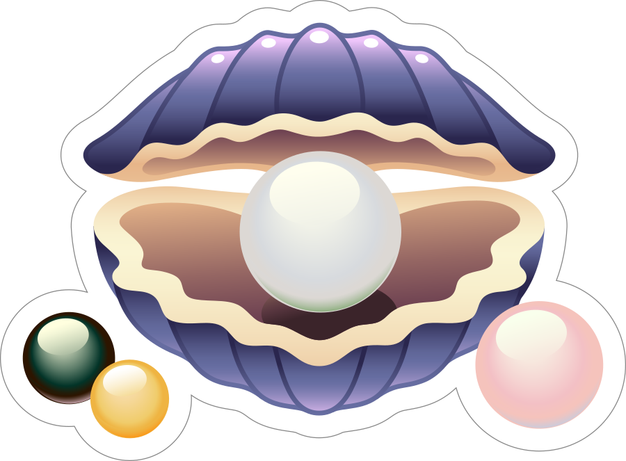 Order Your Oyster With Pearls Sticker Today - Free Shipping!