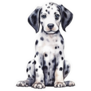 Painted Dalmatian Pup Sticker