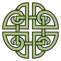 Pale Green Celtic Knot Sticker