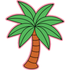 Palm Tree Kawaii Sticker