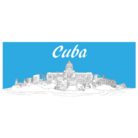 Panoramic Cuba Sticker