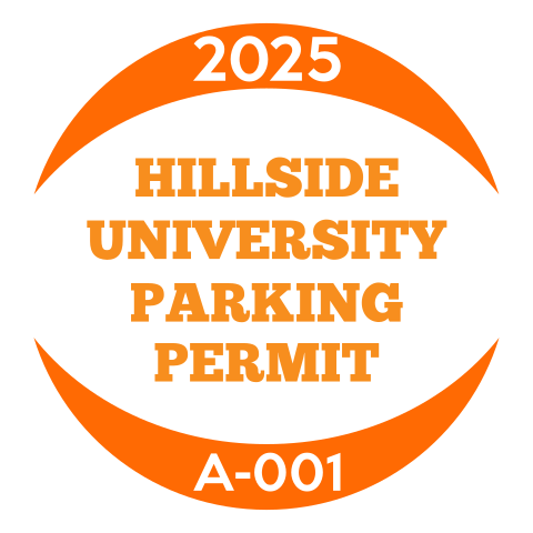 Round Parking Permit for Schools & Universities - Fully Customizable
