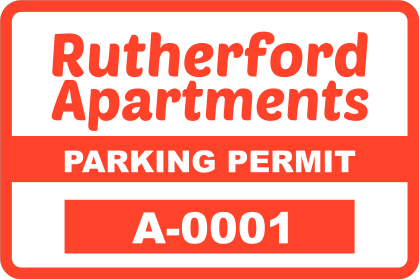 Custom Rectangle Parking Permit Stickers | Car Stickers
