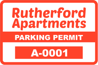 Apartment Parking Permit Stickers for Resident Vehicles