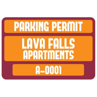Custom Rectangle Parking Permit Stickers | Car Stickers