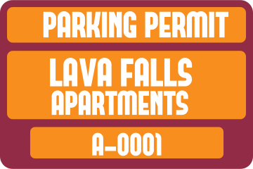 Rectangle Apartment Parking Permits – Secure & Customizable