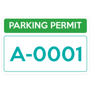 Custom Rectangle Parking Permit Stickers | Car Stickers