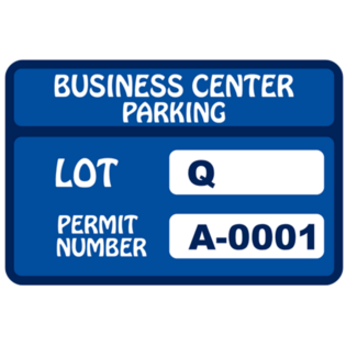 Custom Rectangle Parking Permit Stickers | Car Stickers