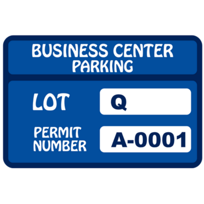 Custom Rectangle Parking Permit Stickers | Car Stickers