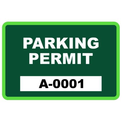 Custom Rectangle Parking Permit Stickers | Car Stickers