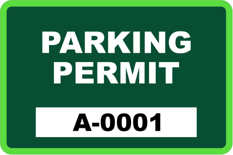 Customizable Classic Rectangle Parking Permit Stickers