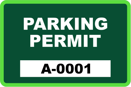 Custom Rectangle Parking Permit Stickers
