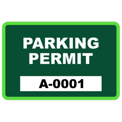Parking Permit Rectangle 8