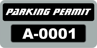Custom Rectangle Parking Permit Stickers