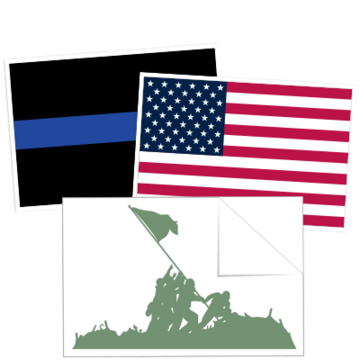 Patriotic Stickers & Decals | Free Shipping