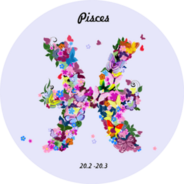 Pattern With Butterflies Cute Zodiac Pisces Sticker