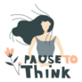 Pause to Think Illustration Sticker