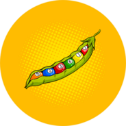Pea Pod With Billiard Balls Pop Art Sticker