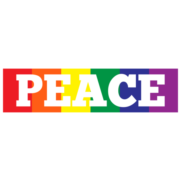Peace Rainbow Customizable Bumper Sticker