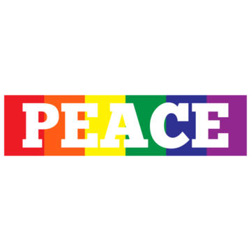 Peace Rainbow Customizable Bumper Sticker