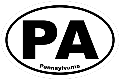 Pennsylvania Car Stickers and Decals