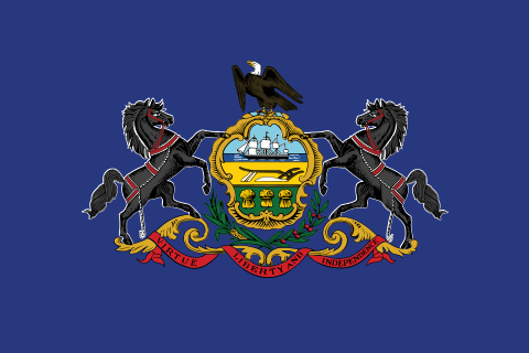 Vibrant, High-Quality Pennsylvania Pa State Flag Stickers