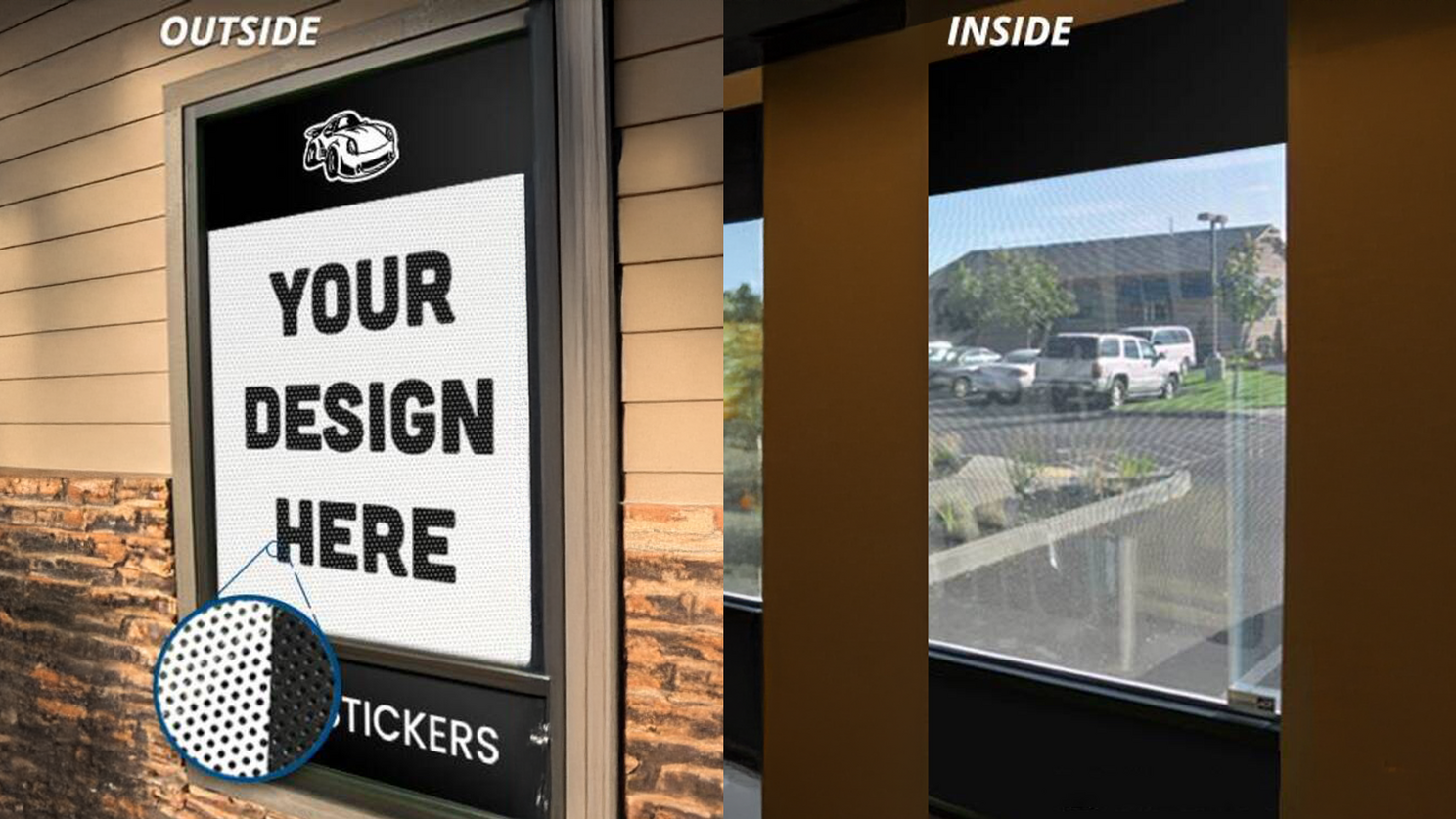 Custom Perforated Vinyl Film - Printed Window Perf